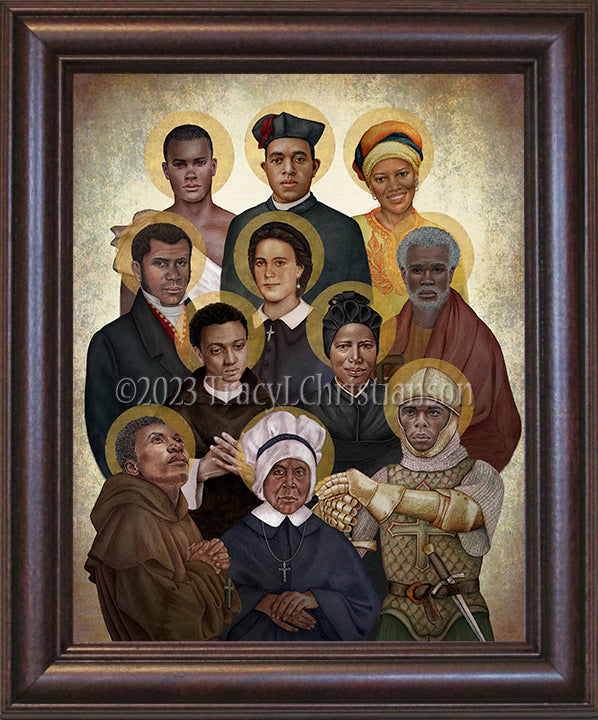 Black Saints Framed Art - Portraits of Saints