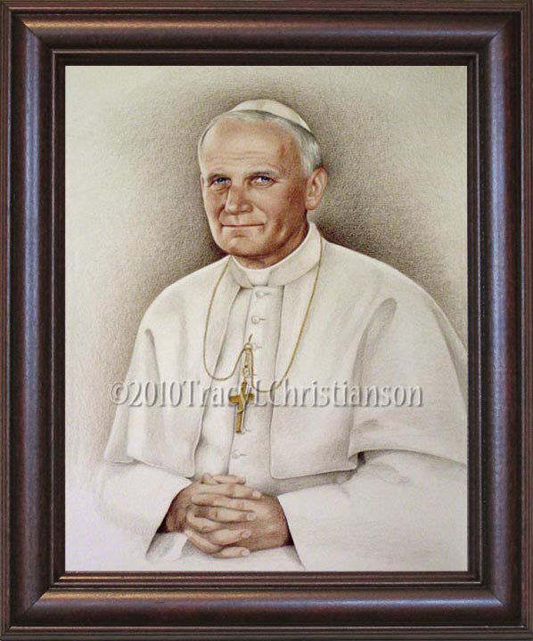 Pope St. John Paul II Framed - Portraits of Saints