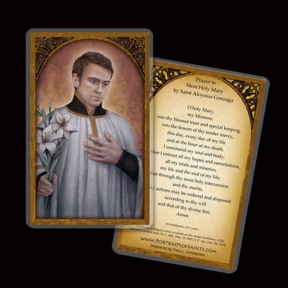 St. Aloysius Gonzaga Holy Card - Portraits of Saints