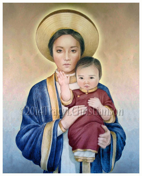 Our Lady of La Vang Print - Portraits of Saints