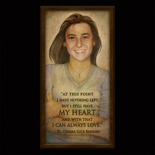 Bl. Chiara Luca Badano Inspirational Plaque - Portraits of Saints