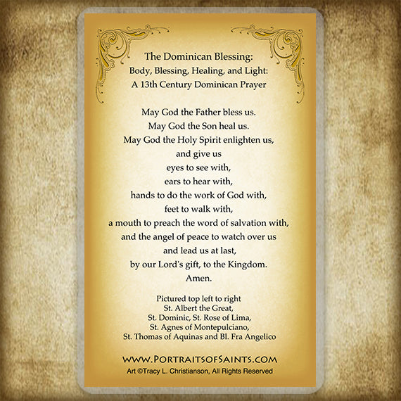 Dominican Saints Holy Card - Portraits of Saints