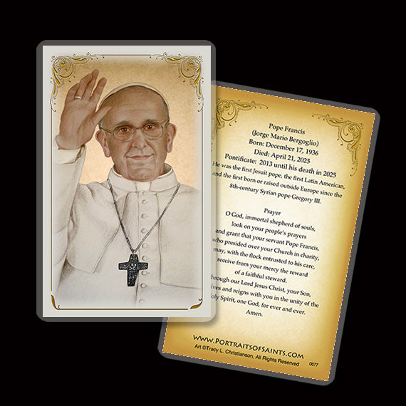 Pope Francis Holy Card - Portraits of Saints