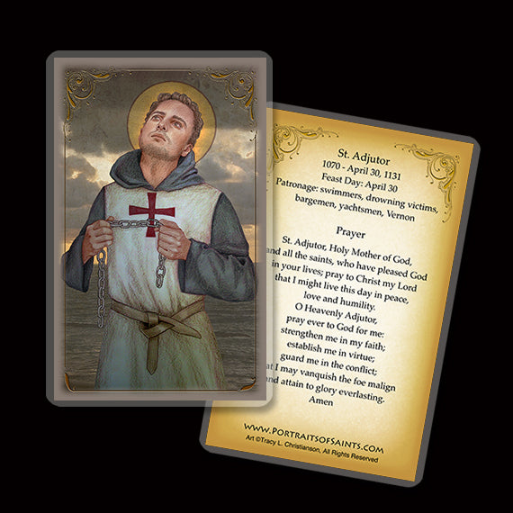 St. Adjutor Holy Card - Portraits of Saints