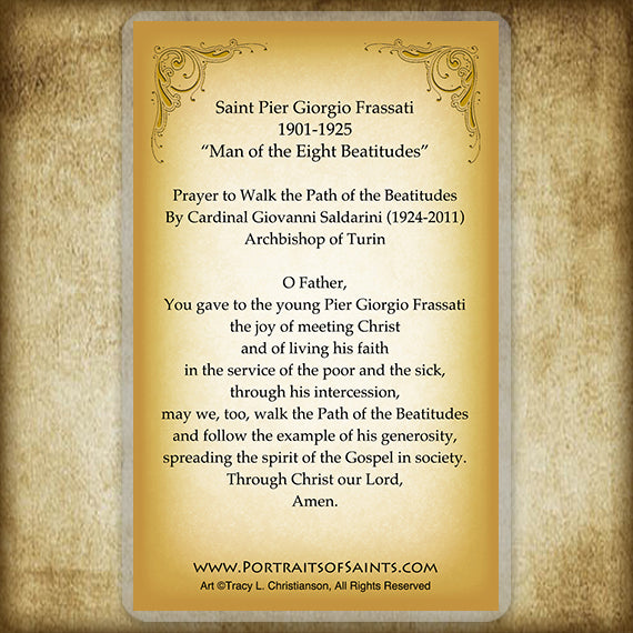 St. Pier Giorgio Frassati (B) Holy Card - Portraits of Saints