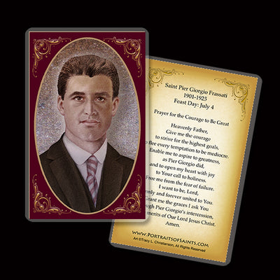 St. Pier Giorgio Frassati Holy Card - Portraits of Saints