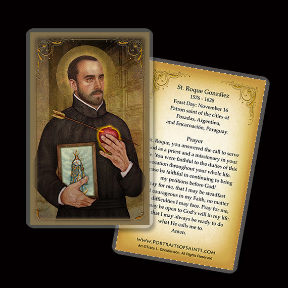 St. Roque Gonzalez Holy Card - Portraits of Saints