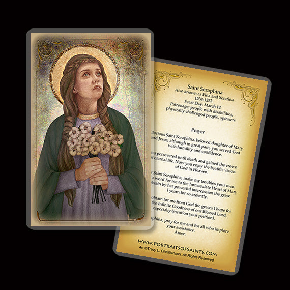 St. Seraphina Holy Card - Portraits of Saints