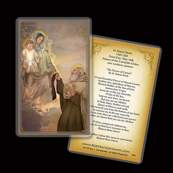 St. Simon Stock Holy Card - Portraits of Saints