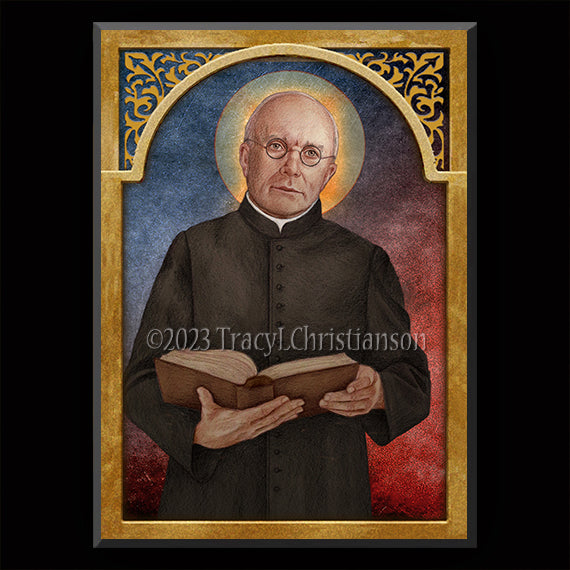 Bl. Michael Sopocko Plaque & Holy Card Gift Set - Portraits of Saints