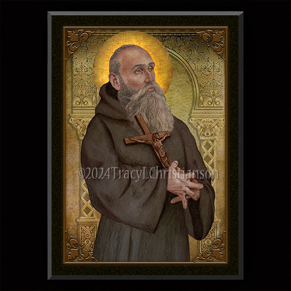 St. Conrad of Parzham Plaque & Holy Card Gift Set - Portraits of Saints