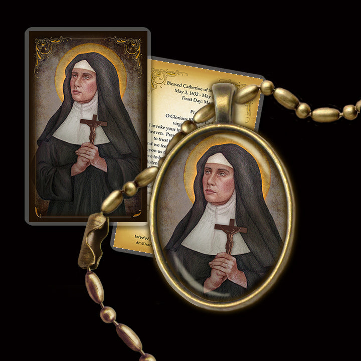 Bl. Catherine of St. Augustine Pendant & Holy Card Gift Set - Portraits ...