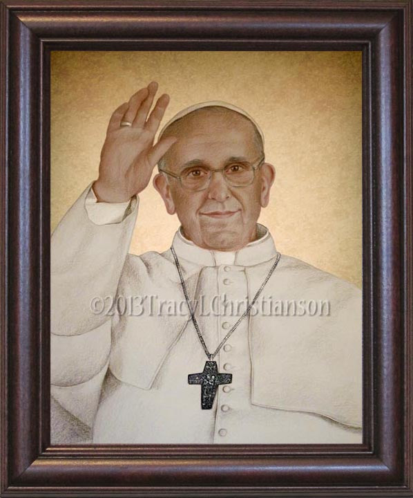 Pope Francis Framed Art - Portraits of Saints