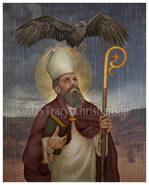 St. Medard of Noyon Print - Portraits of Saints