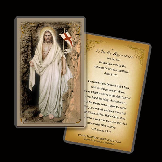 The Resurrection Holy Card - Portraits of Saints