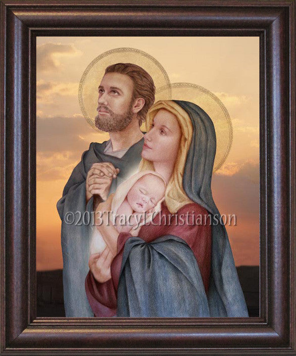 Holy Family (C) Framed - Portraits of Saints