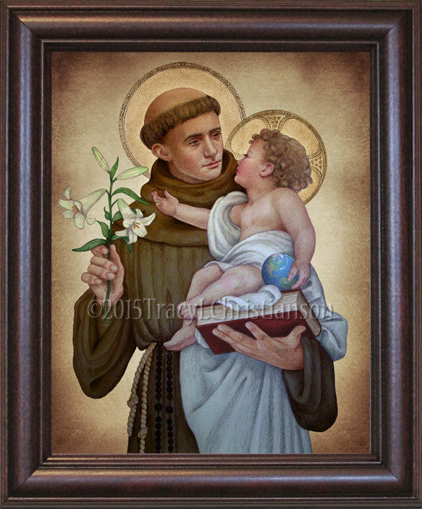 St. Anthony of Padua (B) Framed - Portraits of Saints