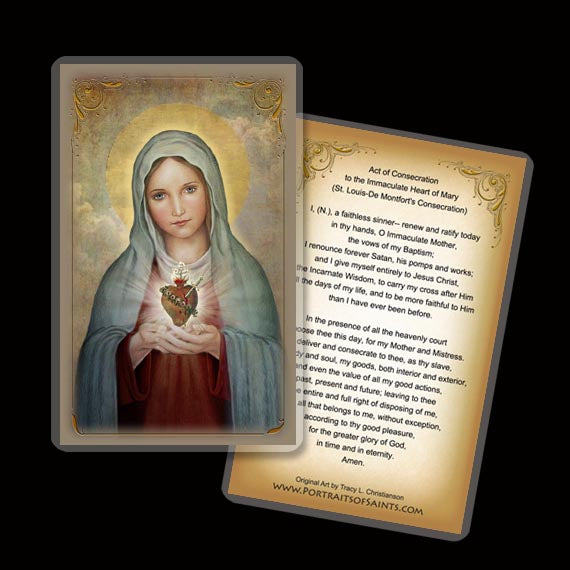 Immaculate Heart of Mary (A) Holy Card - Portraits of Saints