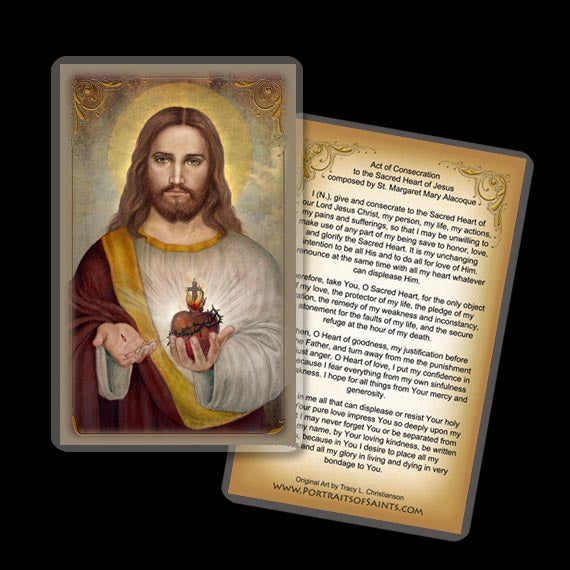 Sacred Heart of Jesus (A) Holy Card - Portraits of Saints