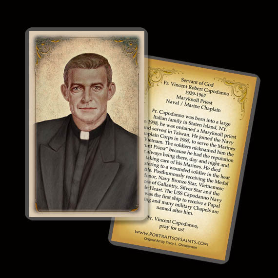 Fr. Vincent Capodanno Holy Card - Portraits of Saints