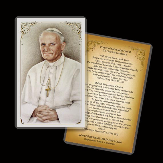 Pope St. John Paul II Holy Card - Portraits of Saints