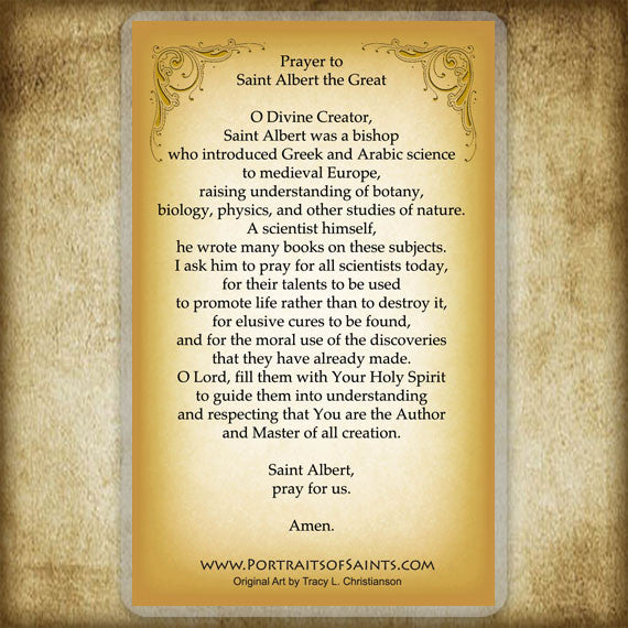 St. Albert the Great Holy Card - Portraits of Saints