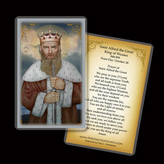 St. Alfred the Great Holy Card - Portraits of Saints