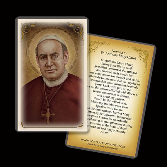 St. Anthony Mary Claret Holy Card - Portraits of Saints