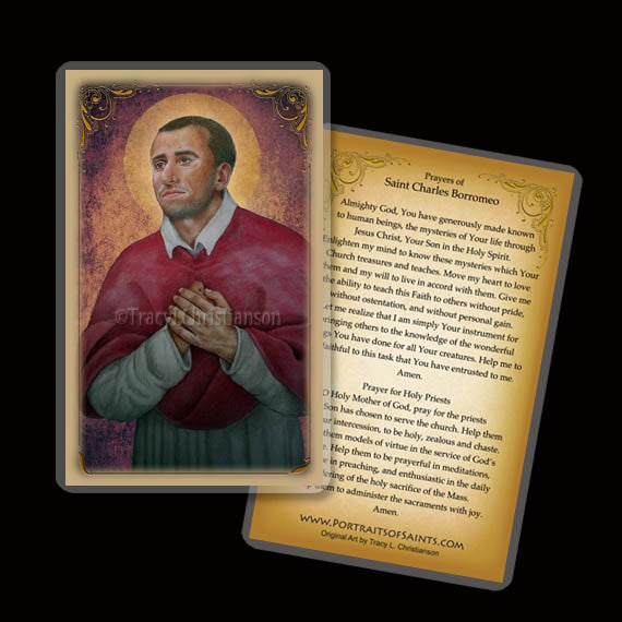 St. Charles Borromeo Holy Card - Portraits of Saints