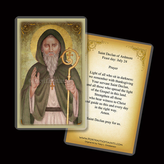 St. Declan of Ardmore Holy Card - Portraits of Saints