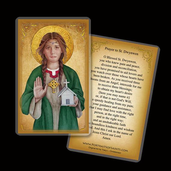 St. Dwynwen Holy Card - Portraits of Saints