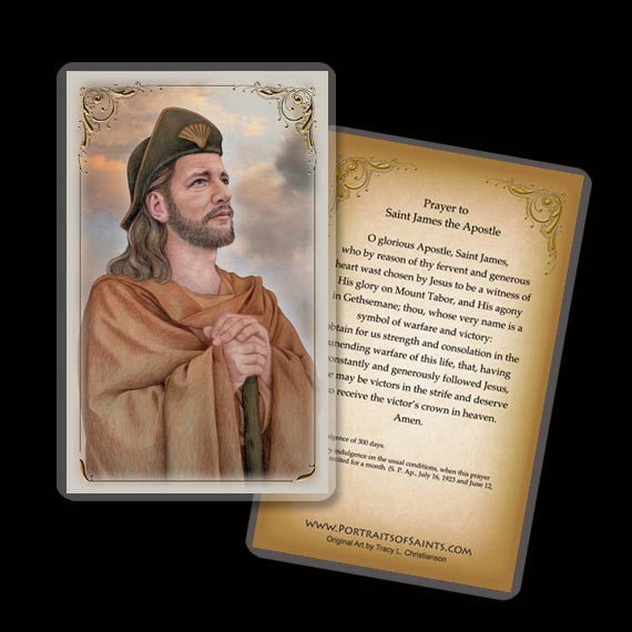 St. James the Greater Holy Card - Portraits of Saints