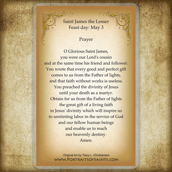St. James the Less Holy Card - Portraits of Saints