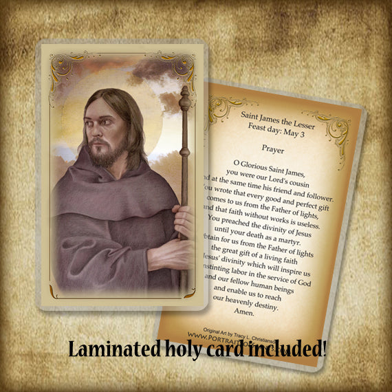 St. James the Less Plaque & Holy Card Gift Set - Portraits of Saints