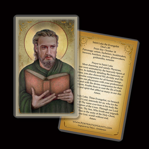 St. Luke the Evangelist Holy Card - Portraits of Saints