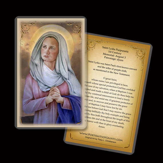 St. Lydia Purpuraria Holy Card - Portraits of Saints