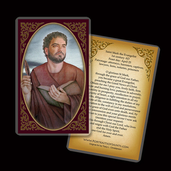 St. Mark the Evangelist Holy Card - Portraits of Saints