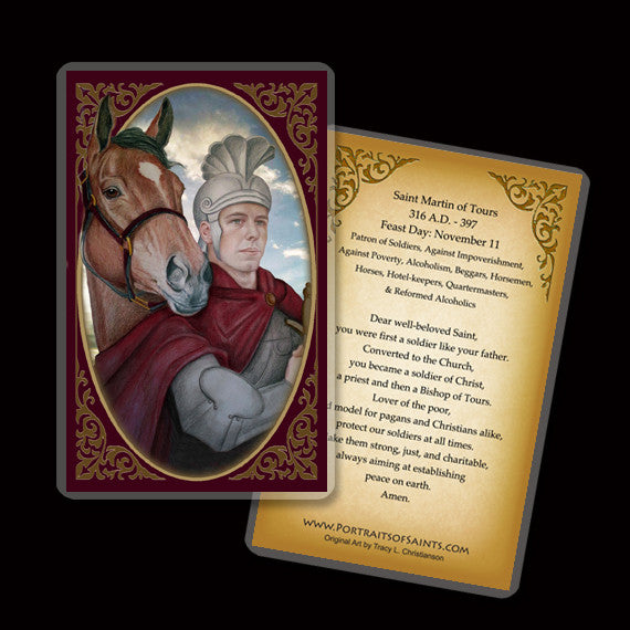 St. Martin of Tours Holy Card - Portraits of Saints