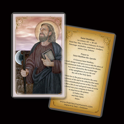 St. Matthias Holy Card - Portraits of Saints