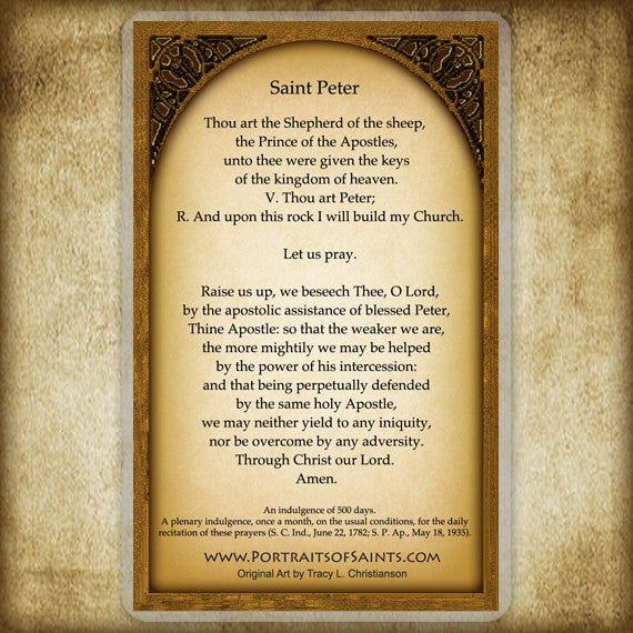 St. Peter the Apostle Holy Card - Portraits of Saints