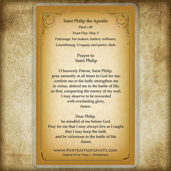 St. Philip the Apostle Holy Card - Portraits of Saints
