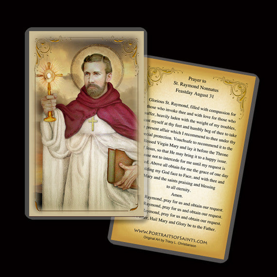 St. Raymond Nonnatus Holy Card - Portraits of Saints