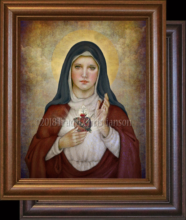 Immaculate Heart of Mary (B) Framed - Portraits of Saints