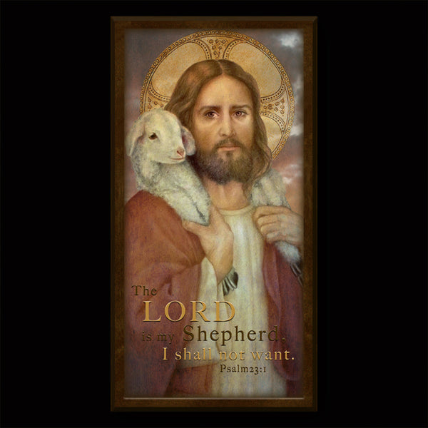 The Good Shepherd Inspirational Plaque - Portraits of Saints