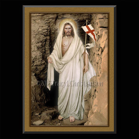 The Resurrection Plaque & Holy Card Gift Set - Portraits of Saints