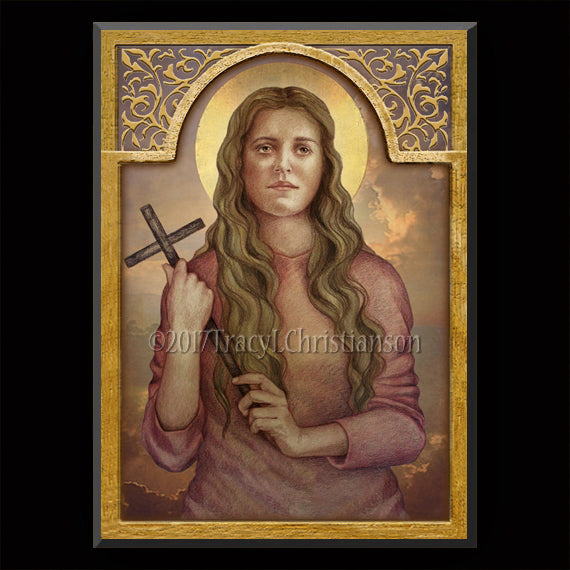 St. Julia of Corsica Plaque & Holy Card Gift Set - Portraits of Saints