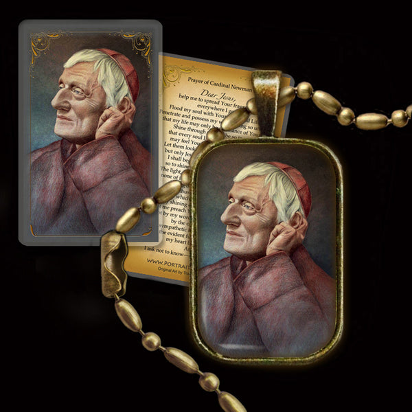 St. John Henry Newman Pendant & Holy Card Gift Set - Portraits of Saints