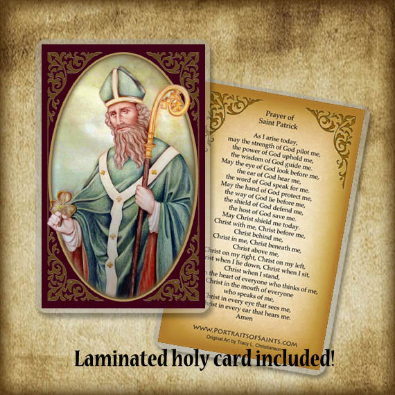 St. Patrick (A) Pendant & Holy Card Gift Set - Portraits of Saints