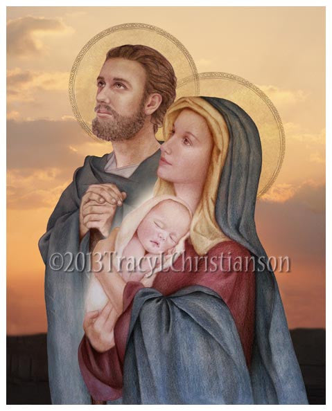 Holy Family (C) Print - Portraits of Saints