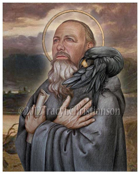 St. Benedict of Nursia Print - Portraits of Saints